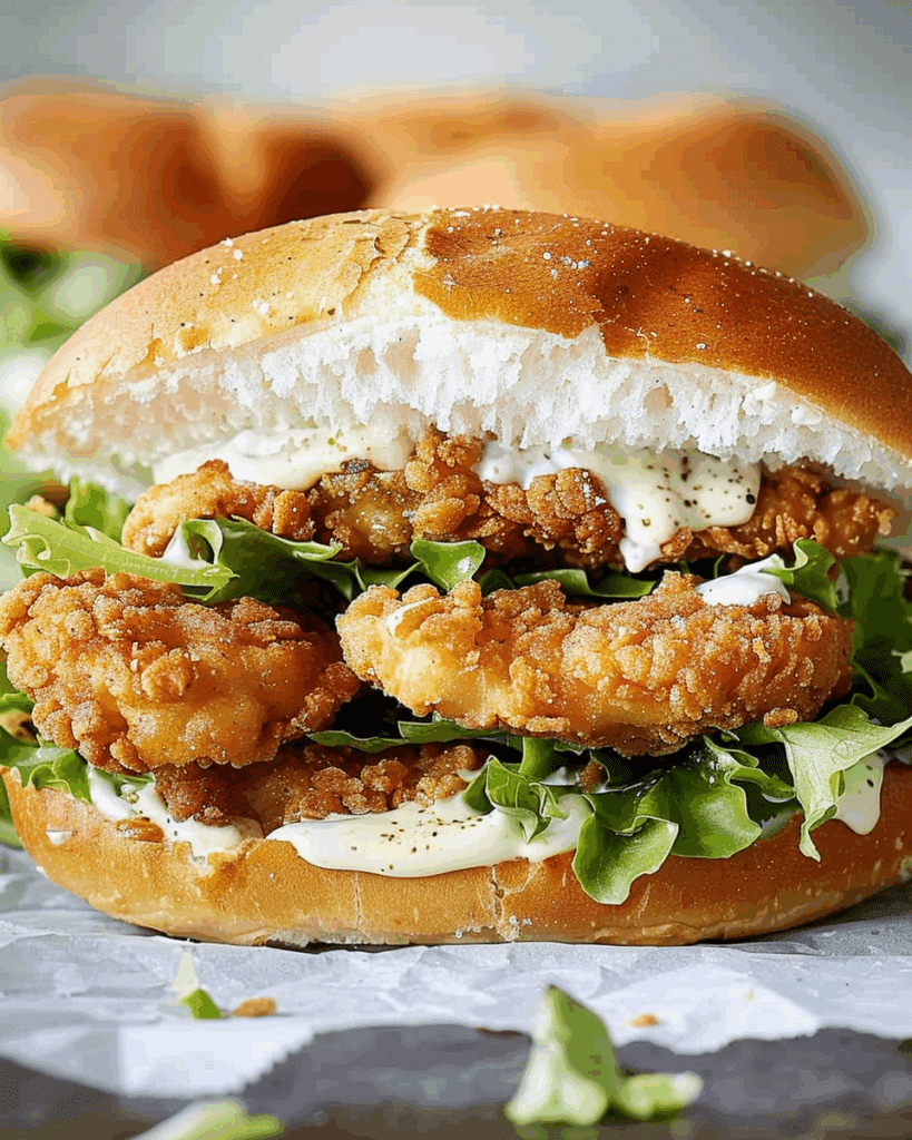 Crispy Chicken Caesar Sandwich | Sophia's Recipe