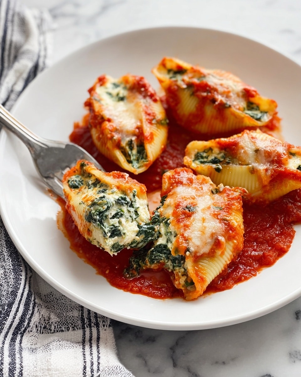 Spinach and Ricotta Stuffed Shells - Delicious Italian Comfort Food