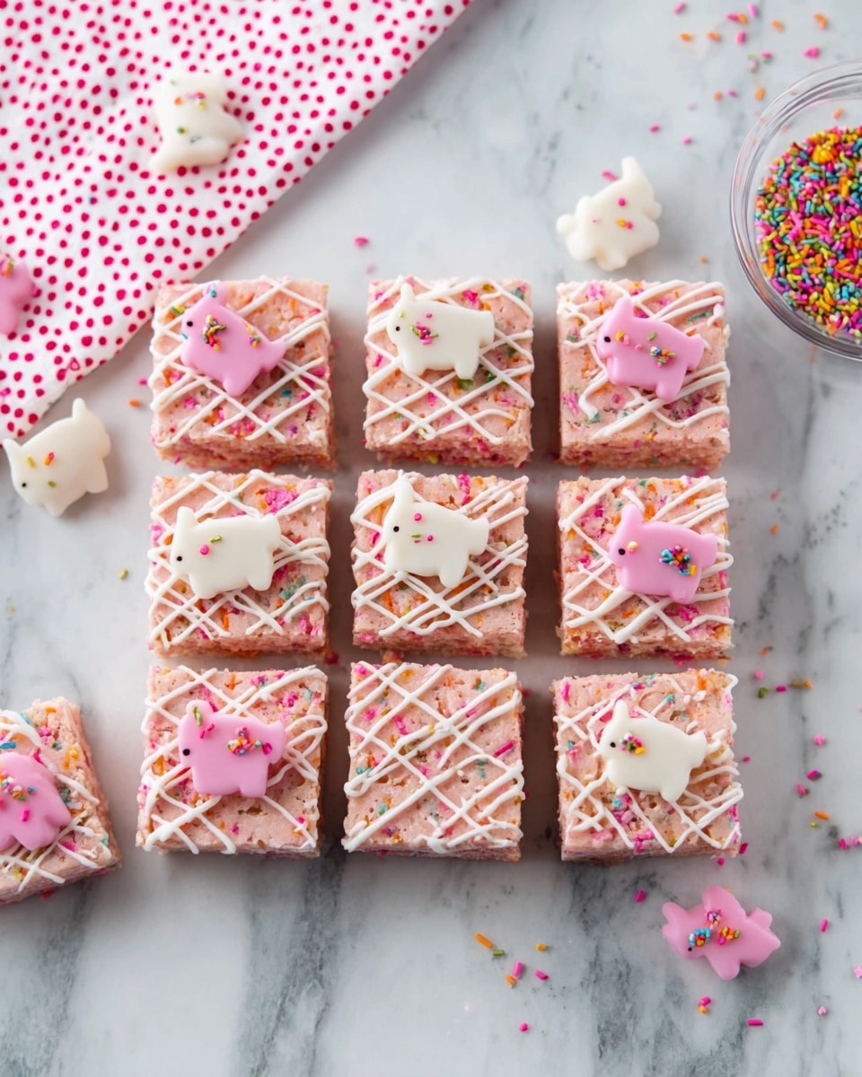 Circus Animal Cookie Rice Krispie Treats - Fun & Colorful Snack